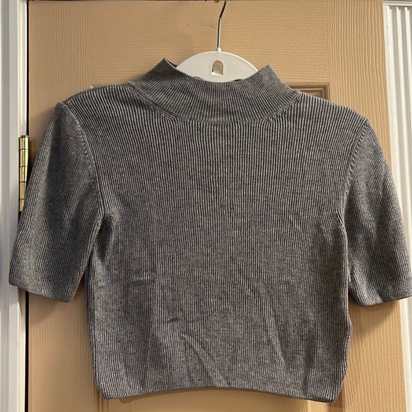 Topshop | Tops | Topshop Gray Crop Top | Poshmark